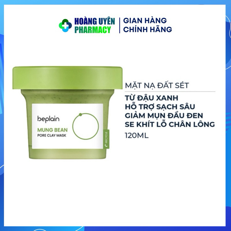 Beplain Mung Bean Pore Clay Mask to Control Oil, Reduce Acne, Brighten ...