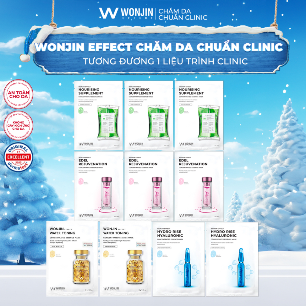 Combo of 10 Clinic Standard Skin Care Masks MIX WonJin Effect 30g x10[B1] | Shopee Malaysia