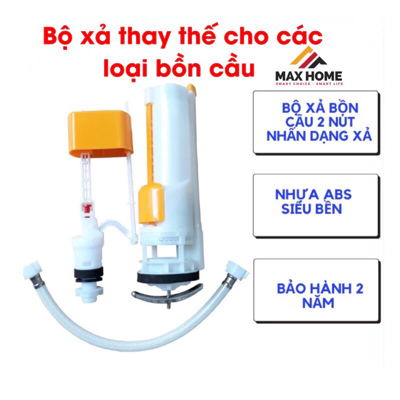 Regular 2-Button Toilet Flush Set for Solid Toilets, 2-Piece Toilet ...
