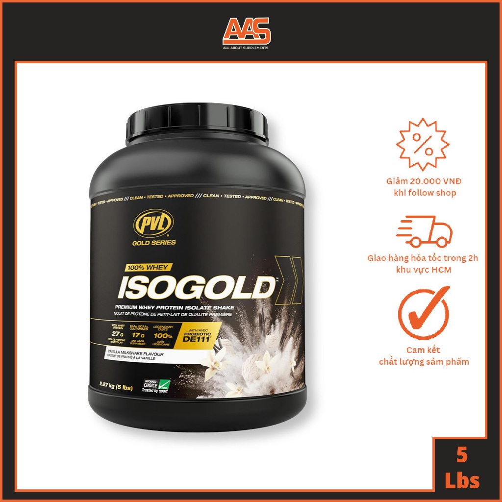 Whey protein - PVL - 100% whey ISO GOLD - 5lbs - Genuine muscle ...