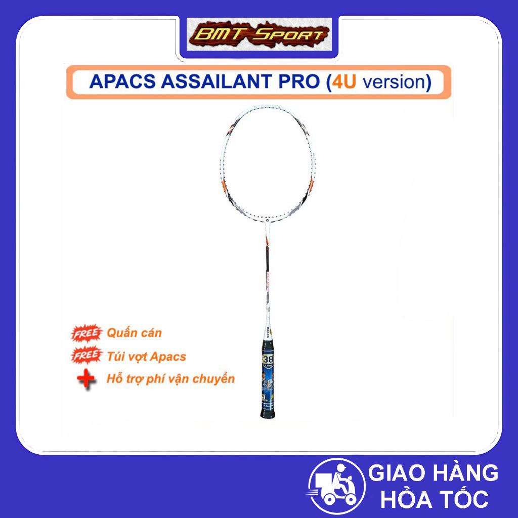 (NON-STICK Frame) Apacs Assailant Pro 4U badminton racket - Windproof ...
