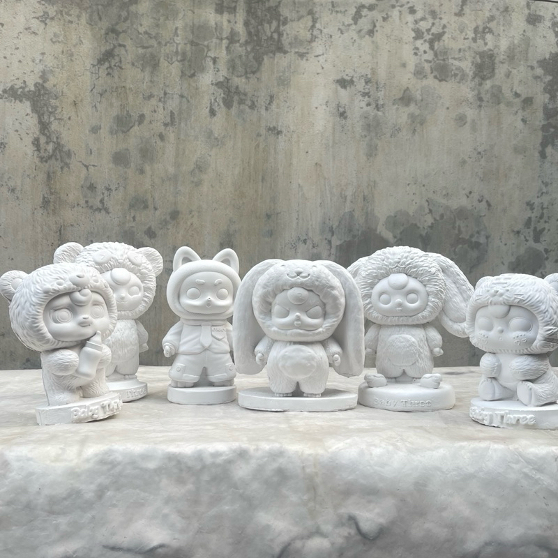 Large size Baby Three plaster statue with many unique designs | Shopee ...