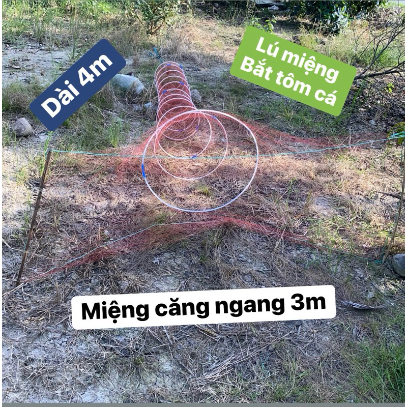 Shrimp and fish catching trap, 3m wide mouth trap, 4m long, 3p wide ...
