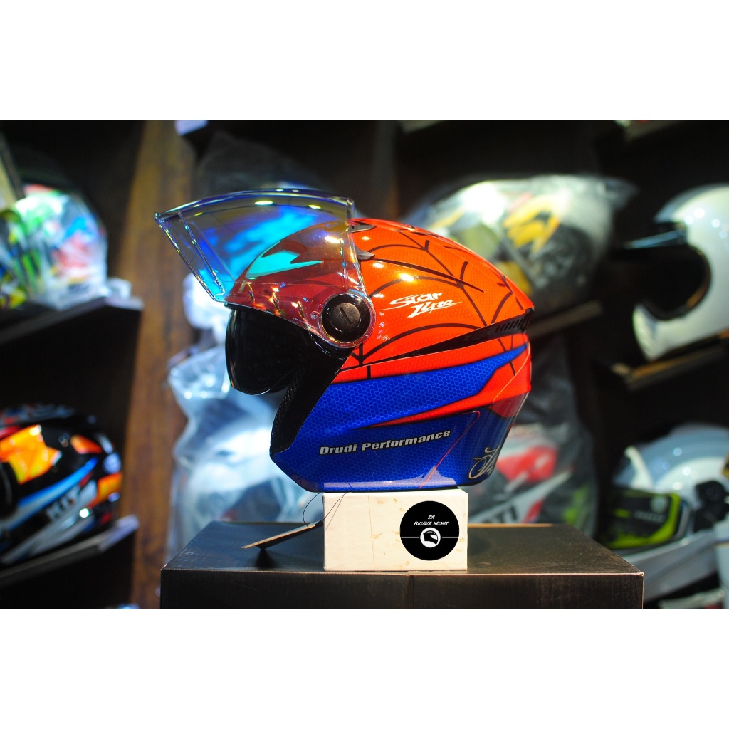 Royal M268 3/4 helmet with 2 glasses SpiderMan - Venom thresh | Shopee ...