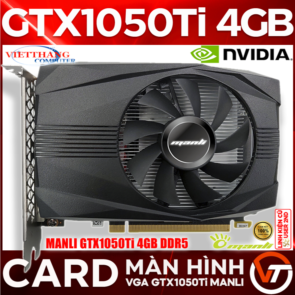 Video Card - VGA Manli GTX1050Ti 4G DDR5 1 Fan with warranty February ...