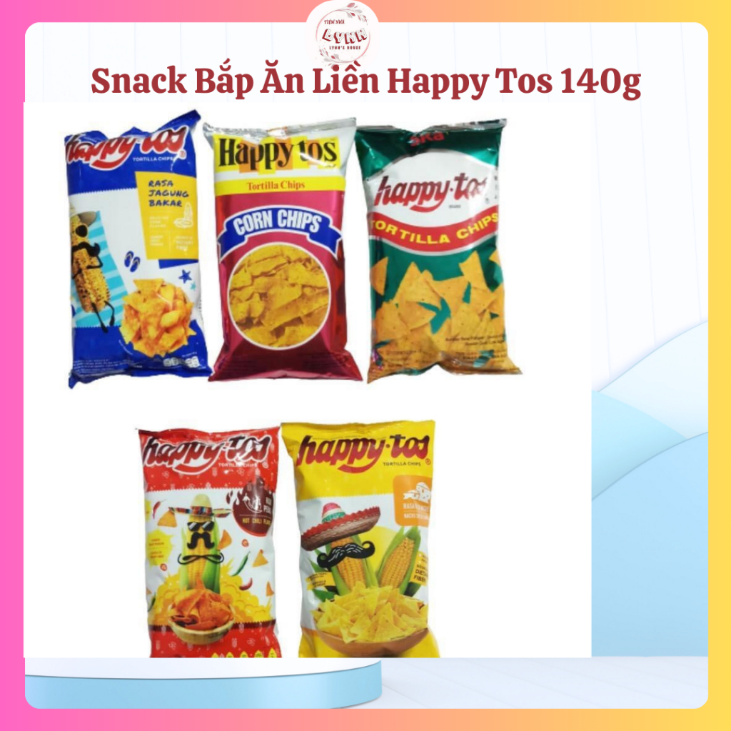 Happy Tos Instant Corn Snack Assorted Flavors Pack 140g | Shopee Malaysia