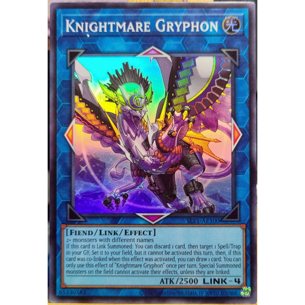 [KW2 Yugioh] [EN-AE] Card SLF1-AE100 Knightmare Gryphon | Shopee Malaysia