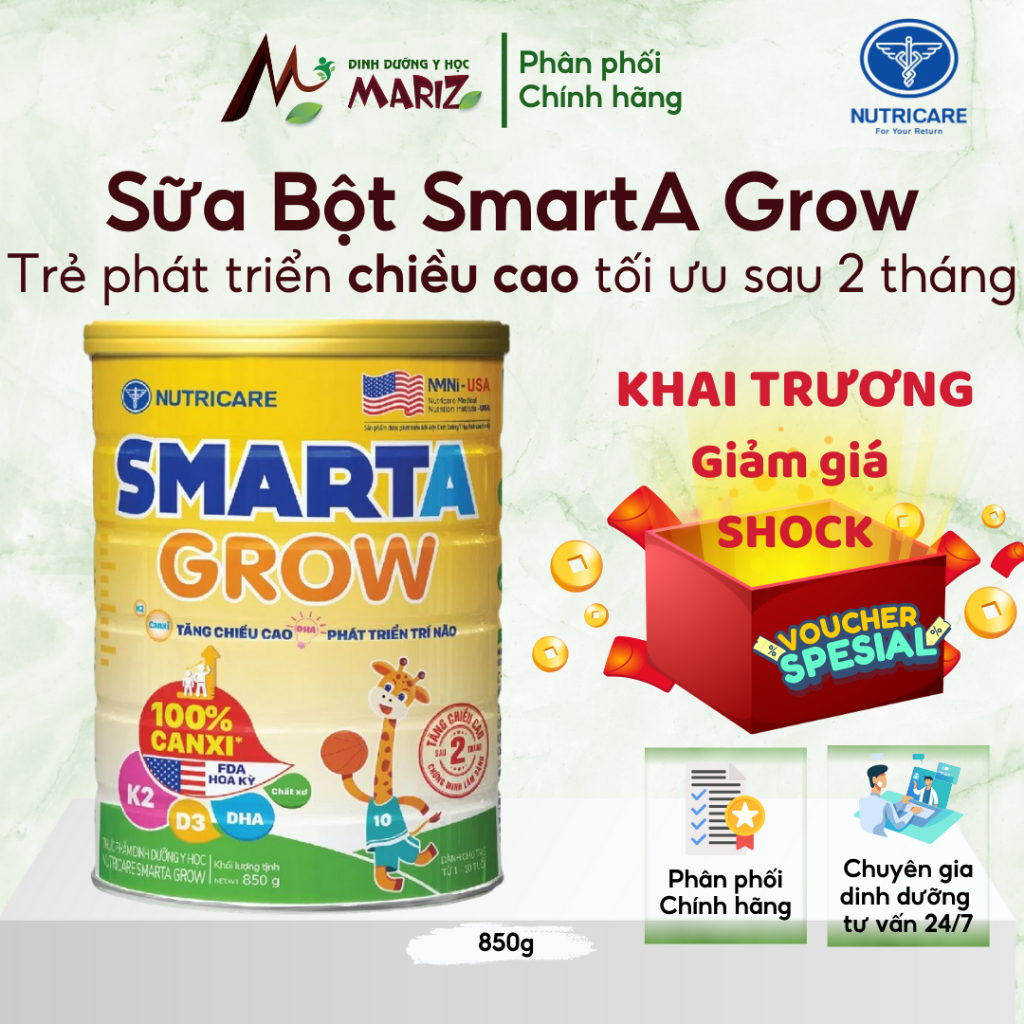 Smarta GROW Nutricare Powdered Milk 850g - Baby Increases Height ...