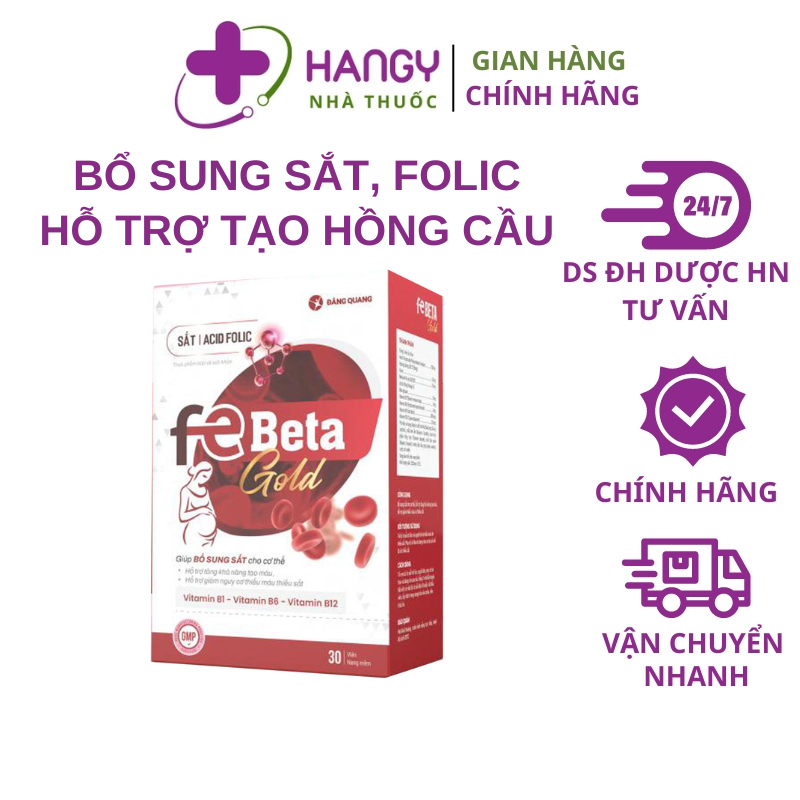 Fe Beta Gold DQ oral glasses support blood formation, reduce the risk ...