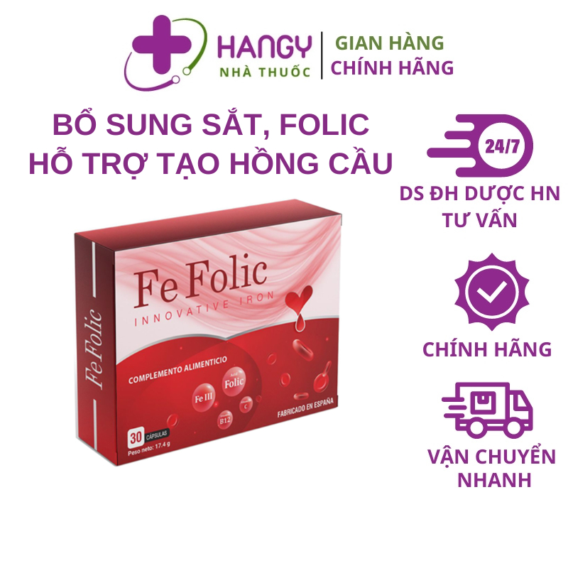 Fe Folic pills supplement organic iron Lipofer, Folic Acid, support red ...