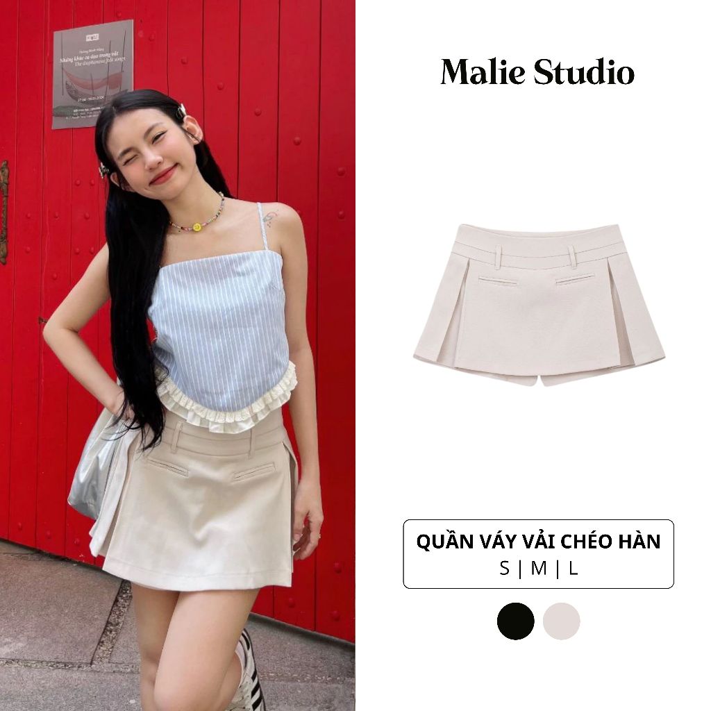 Malie Studio Feminine Pleated Skirt Pants Stand Formal Youthful Feminine Korean Style - 2 ...