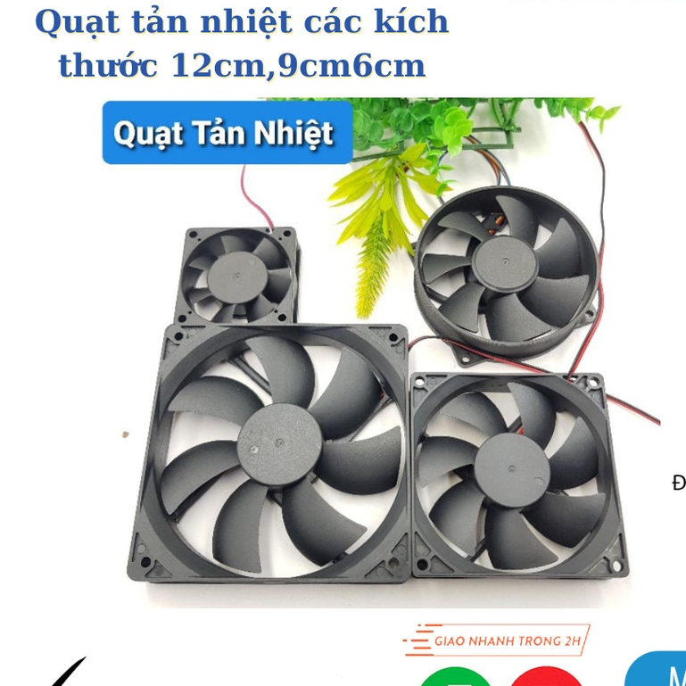 Brushless Radiator Fan 12V 3000RPM Sizes 12CM 9CM 6CM PC Exhaust Heat ...