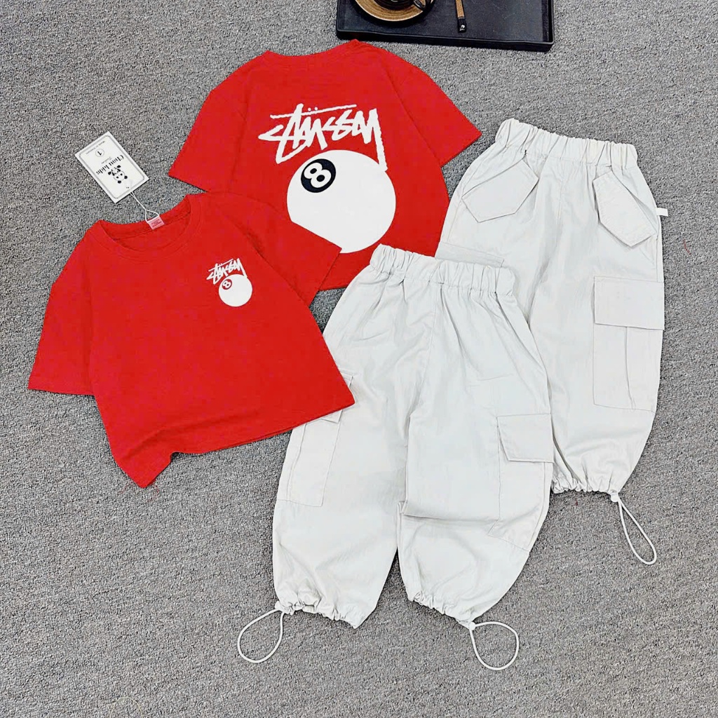 HIP HOP SET RED SHIRT AND BOX PANTS FOR BEAUTIFUL BOYS 10-30KG(HHDO ...