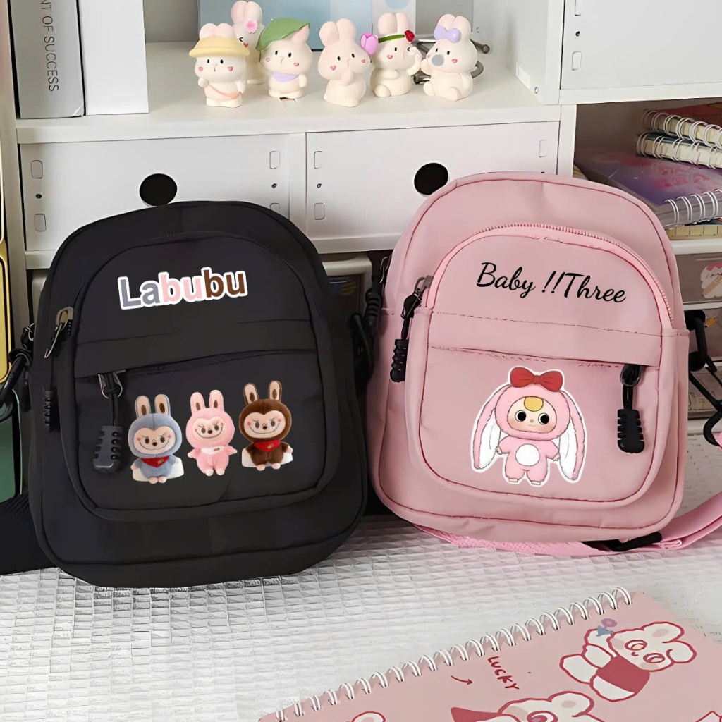 Labubu canvas mini crossbody tote bag, soft, beautiful, cheap, cross ...