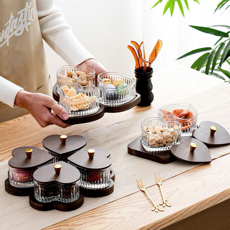 Heart-shaped four-compartment CNY jam tray | Shopee Malaysia