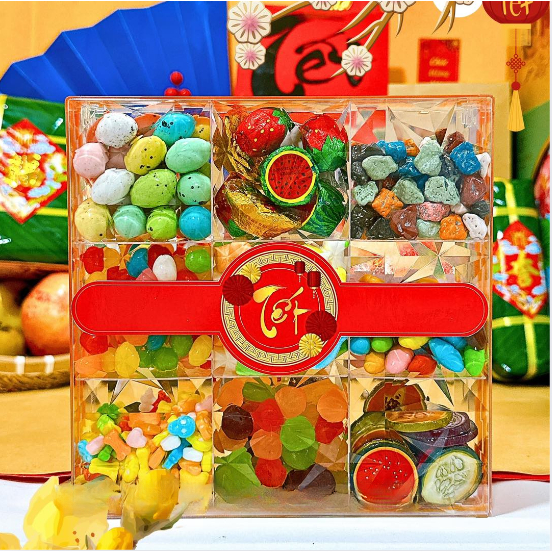 800gram Set of Nine Flavor CNY Candy (Egg Candy, Ball Candy, Five Color ...
