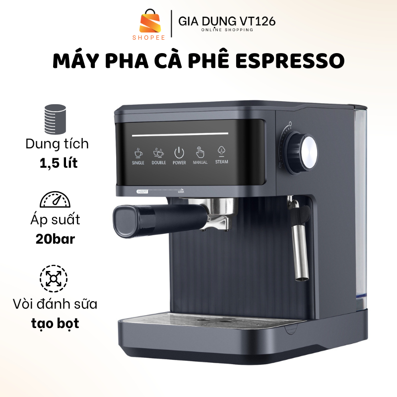 Mini Family Automatic Espresso Coffee Maker, 20 bar pressure Cappuccino ...
