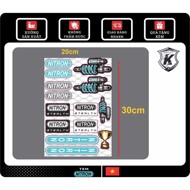 Super beautiful Nitron logo Set | Shopee Malaysia