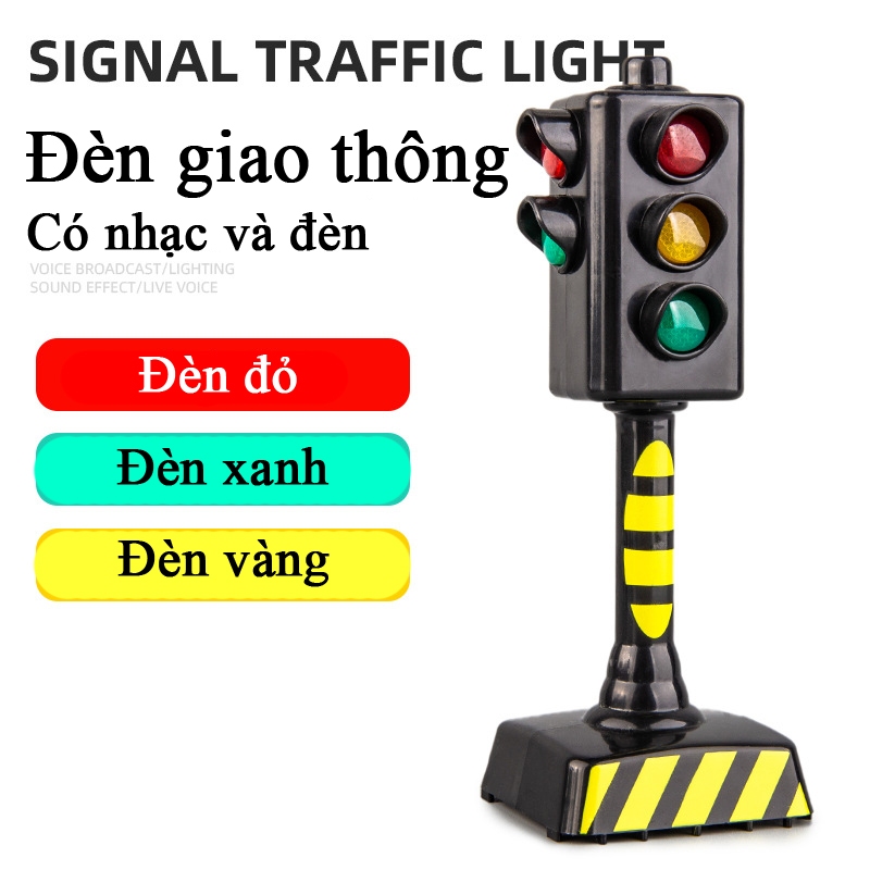 Kavy traffic light model with music and large lights with carrying case ...