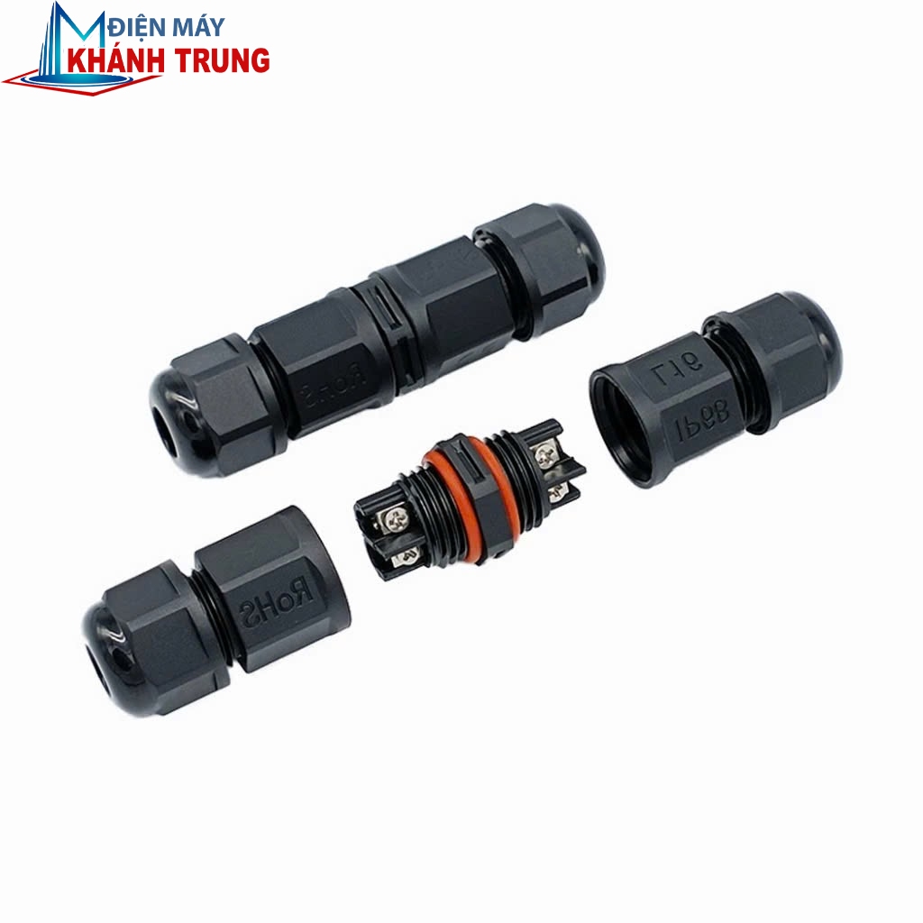 Waterproof connector for electrical wire, 2-core energy light ...