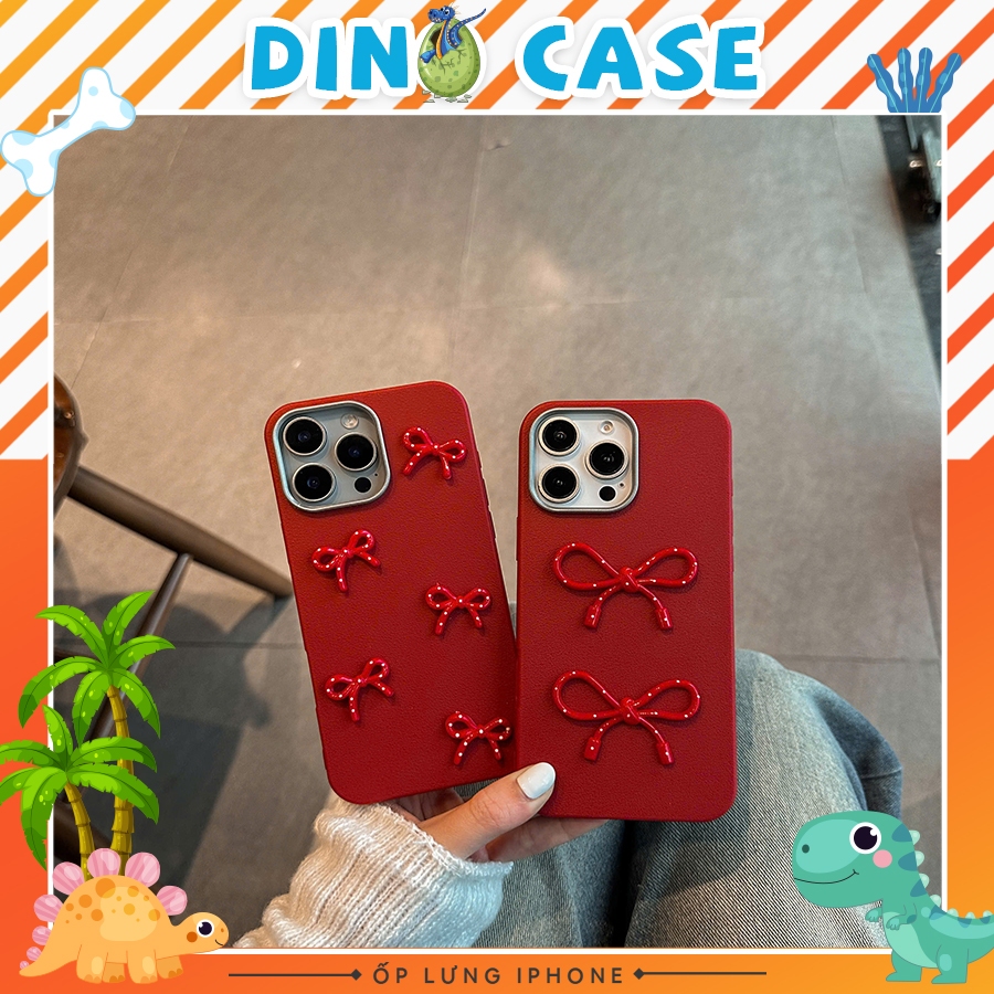 Basix iphone case with red and silver bow tie 7/8/plus/x/xs/11/12/13/14/15/16/pro/max/plus ...