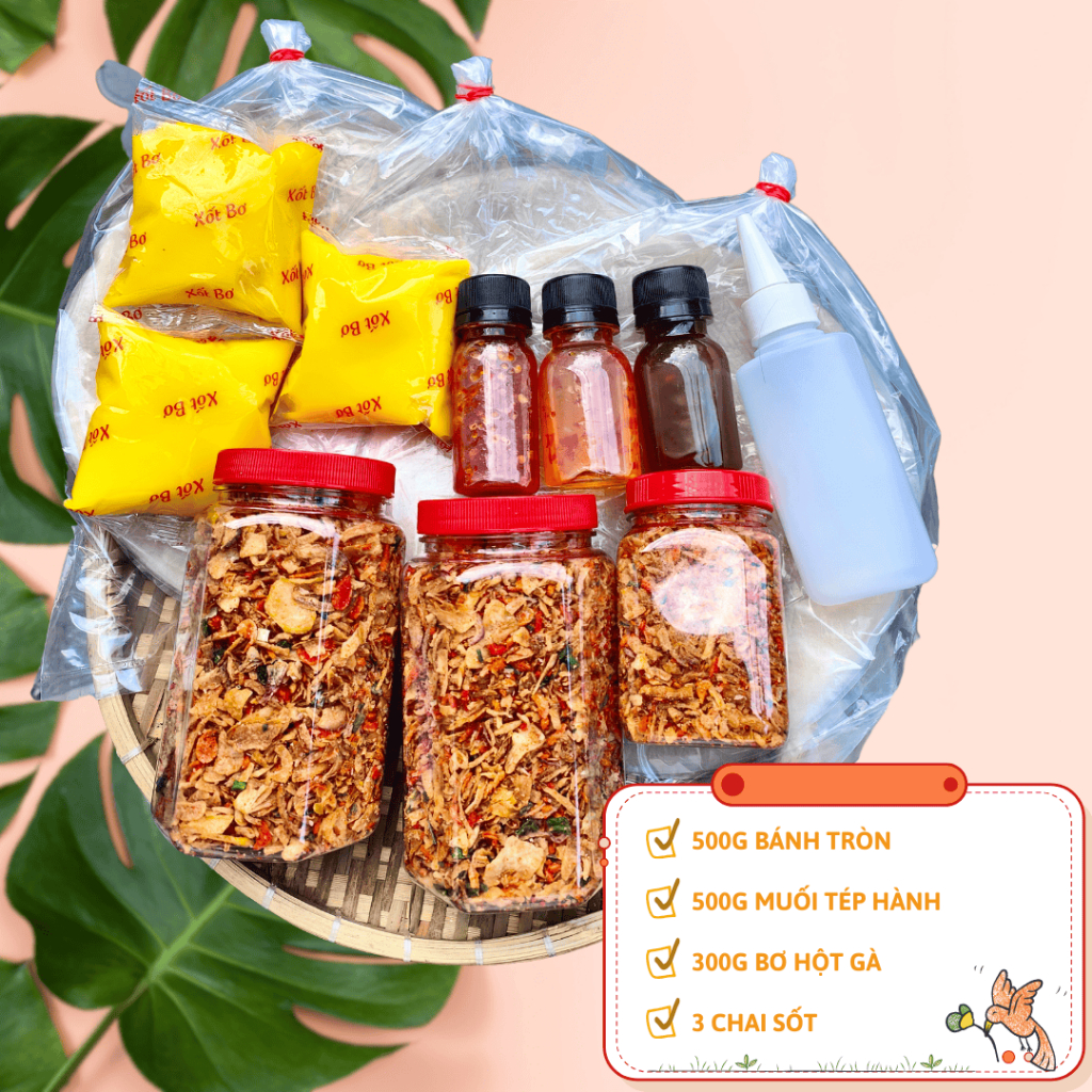 Combo 450g Dew-dried Rice Paper, 500g Salted Fried Onion Flour, 300g ...