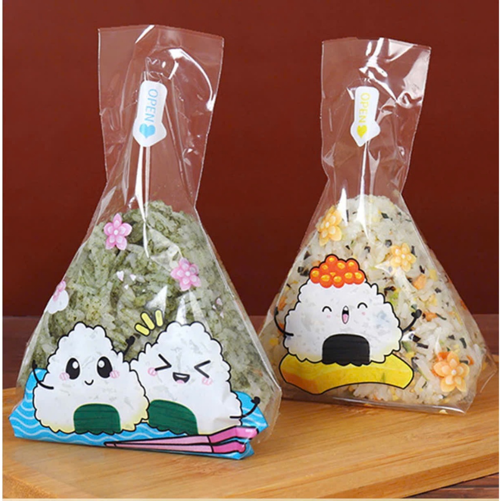 Cartoon Triangle Plastic Bag for Rice Balls | Shopee Malaysia