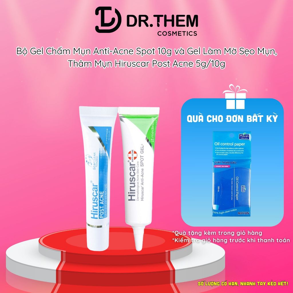 Anti-acne Spot Gel Set 10g and Hiruscar Post Acne 5g/10g Gel to Fade ...