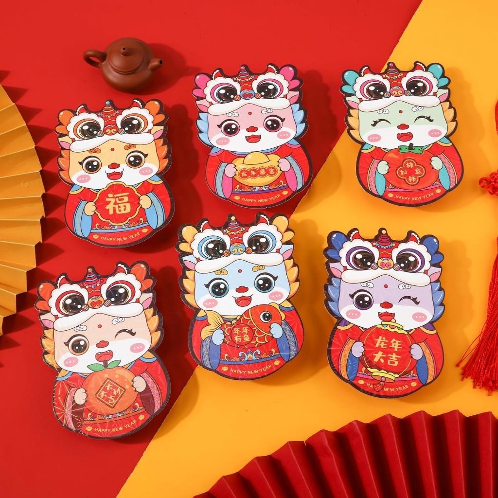 Chibi Red Envelopes CNY 2025, Labubu Red Envelopes for the Year of the ...