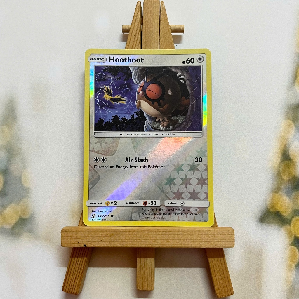 Pokemon Hoothoot 165/236 Picture Card - Odd Card Sun & Moon Unified ...