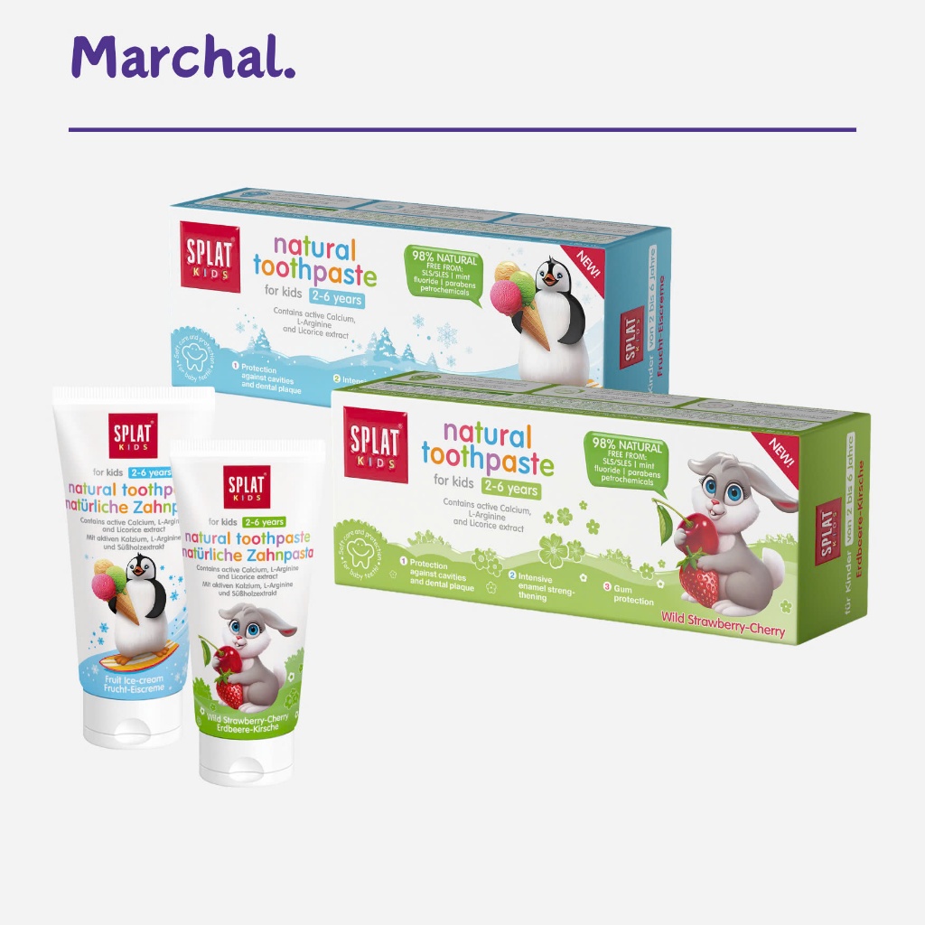 Splat Kids Toothpaste for Children 2-6 Years Old 50ml Fruit Cream ...