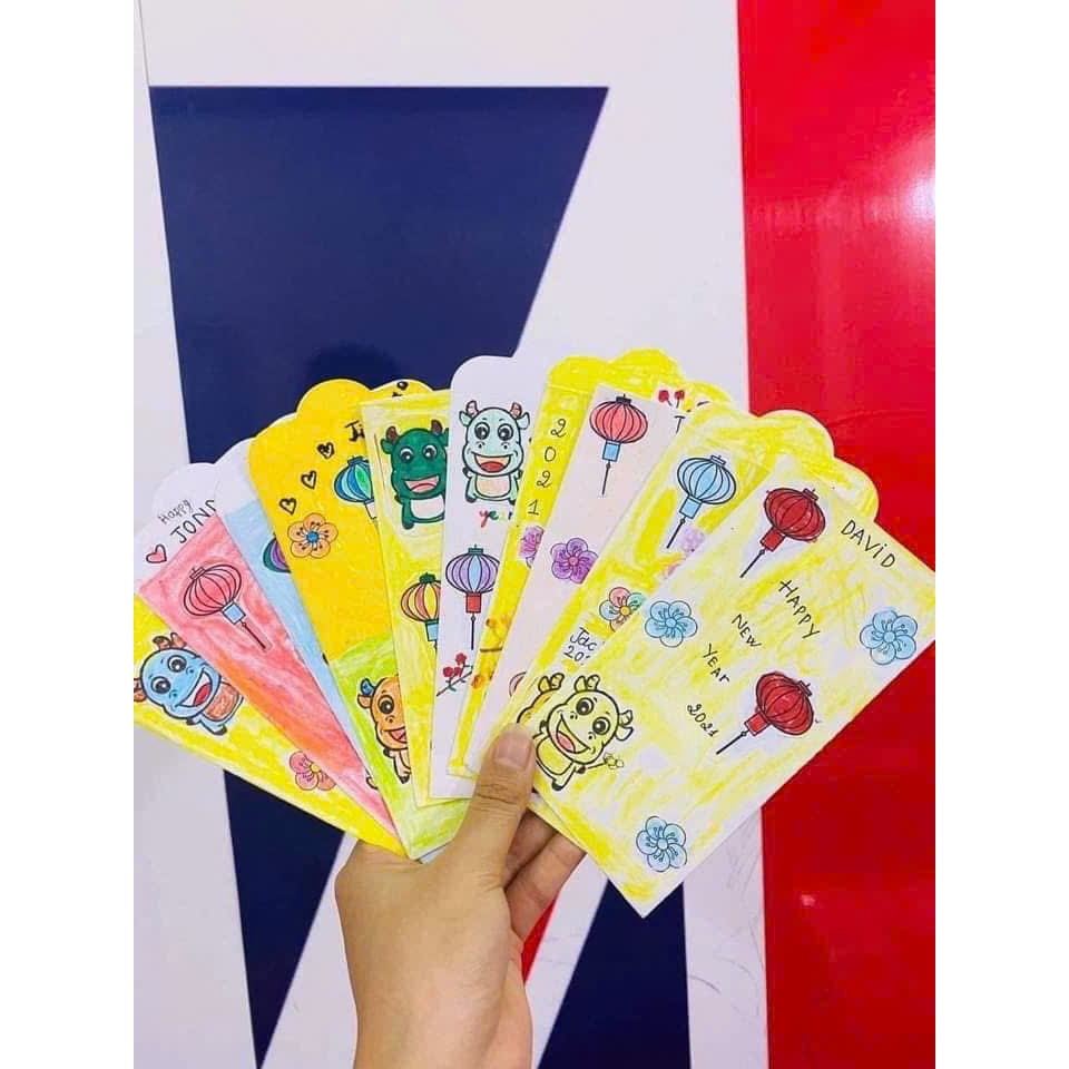 Combo of 10 lucky money stickers and coloring for students | Shopee ...