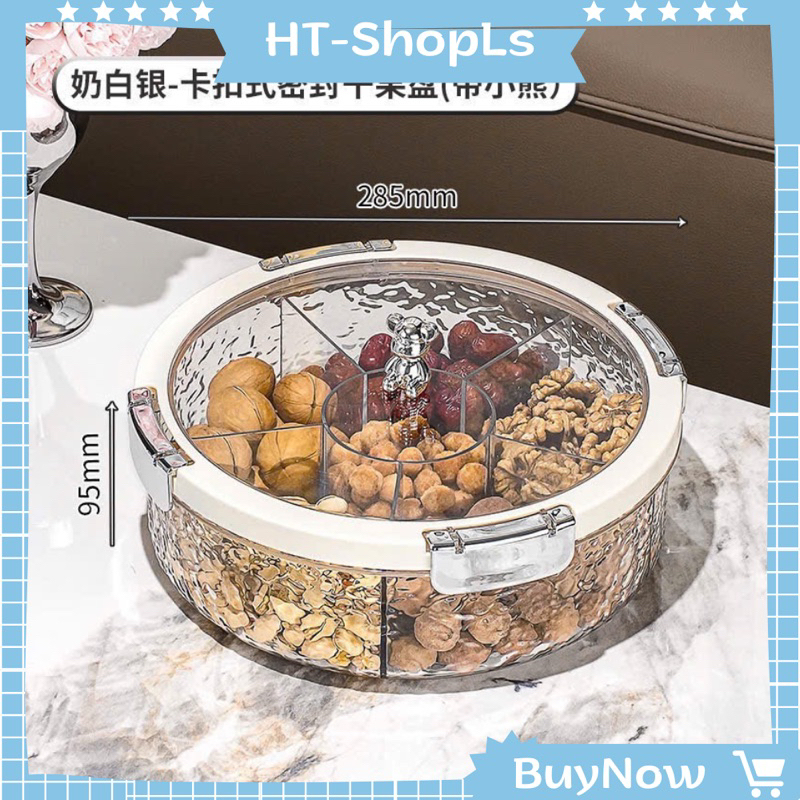 Multi-purpose candy and jam tray, transparent apricot box divided into ...