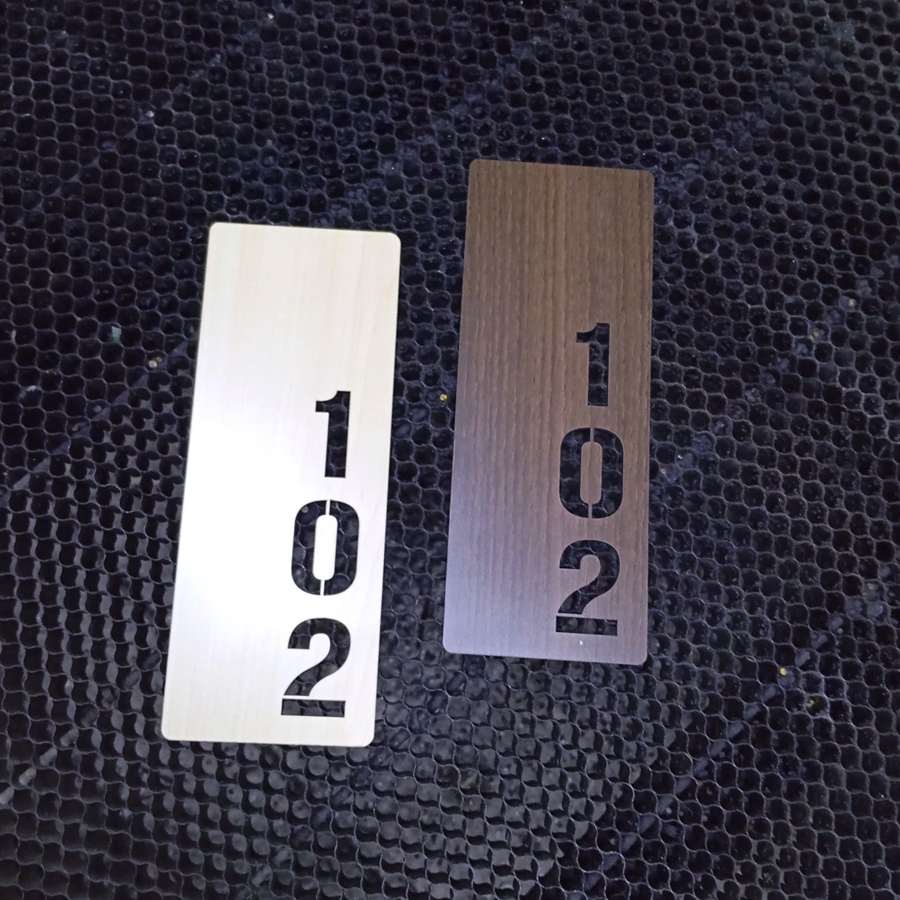 3D Laser Cut and Engraved Wooden Room Number Plates for Decorating ...