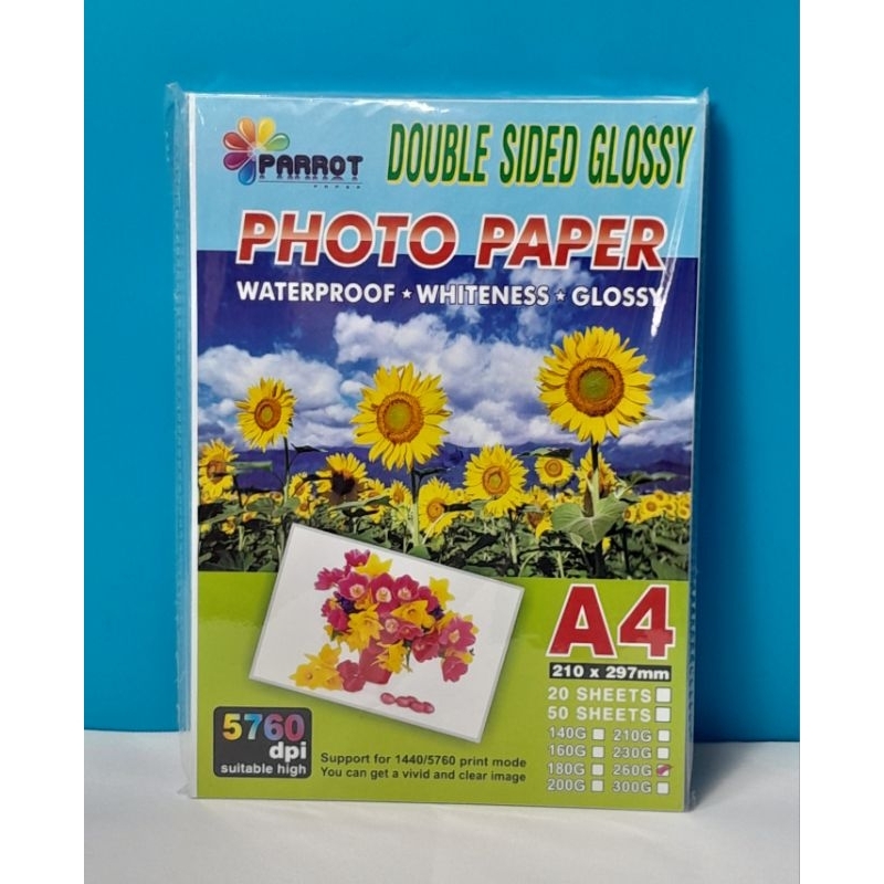 Parrot photo paper 260gsm A4 (2 sides) | Shopee Malaysia