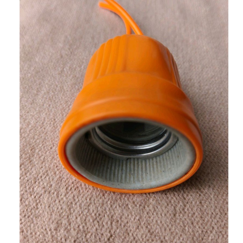 Heat-resistant ceramic lamp holder, watertight E27 ceramic lamp holder ...