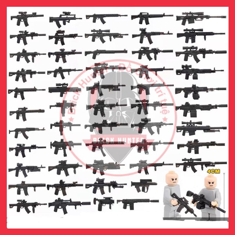 Army Minifigures Accessory 3d printed billets of all kinds of accessories to assemble soldier ...