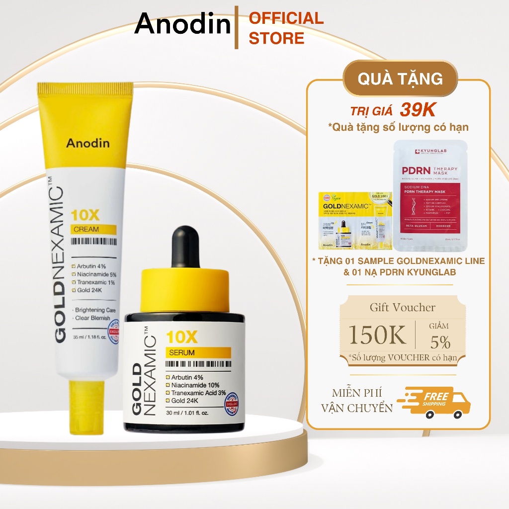 Combo of Gold nexamic 10X cream, Serum Gold nexamic 10X Whitening ...