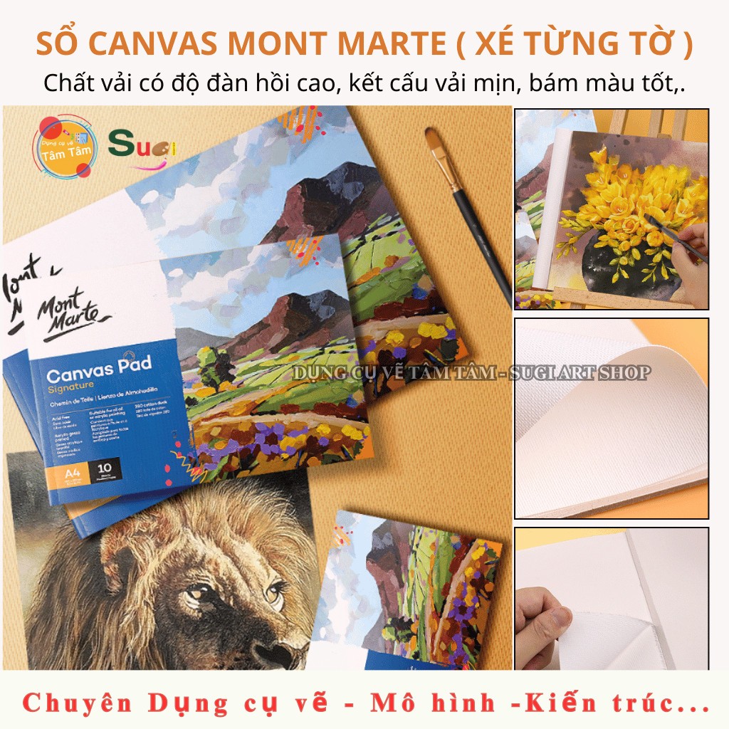 Acrylic Drawing Canvas Notebook, Oil Painting, Canvas Pad 10 Sheets ...