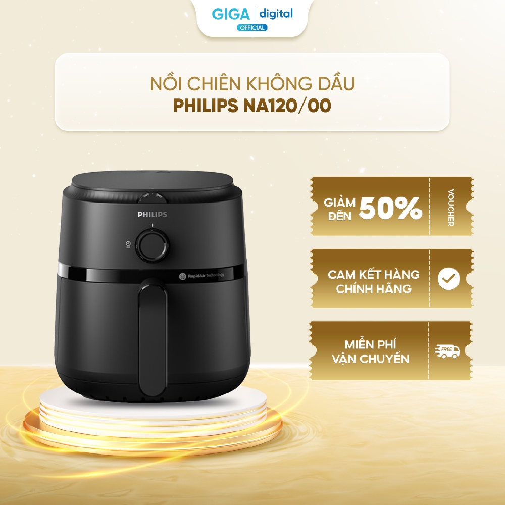 Philips 4.2 liter oil-free fryer NA120/00 - Capacity 1500W | Shopee ...