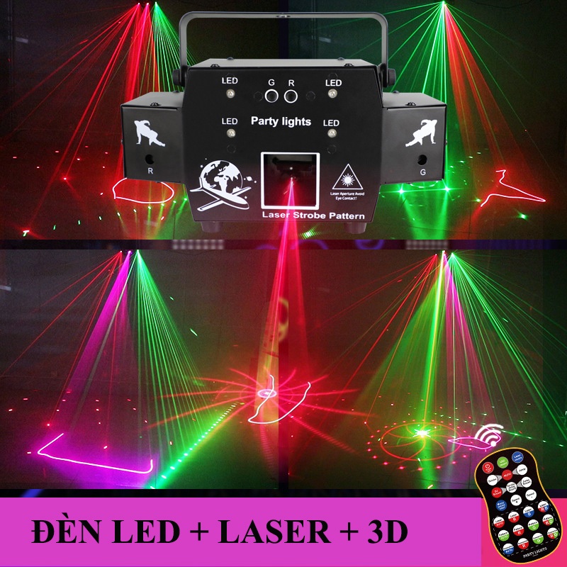 High-end 3D Laser projector light with music sensor - DMX 4 in 1 Laser ...