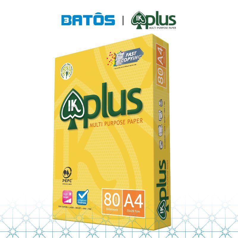 [VAT Included - 1 Ream] A4 IK Plus paper 80gsm, 500 sheets/ Ream, imported from Indonesia ...