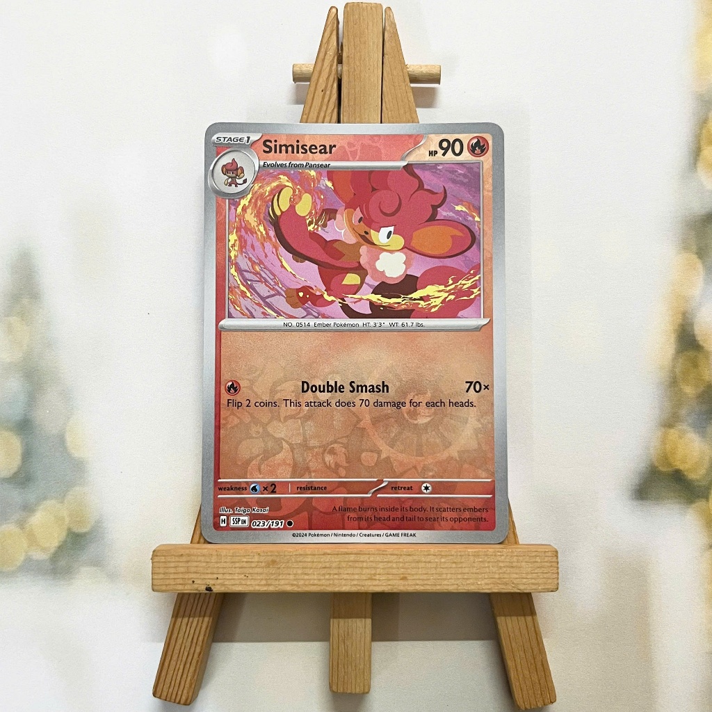 Pokemon Simisear 023/191 - Genuine English Surging Sparks Common ...