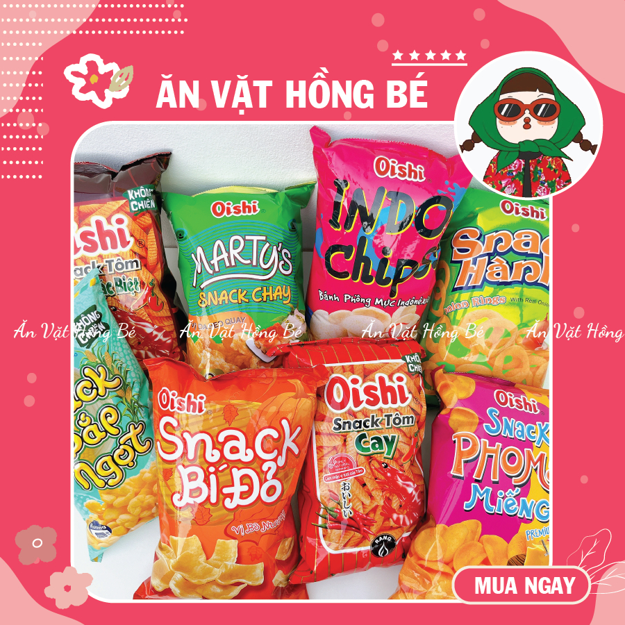 [SUPER Giant PACKAGE 110G] Oishi snacks with 8 genuine flavors | Shopee ...