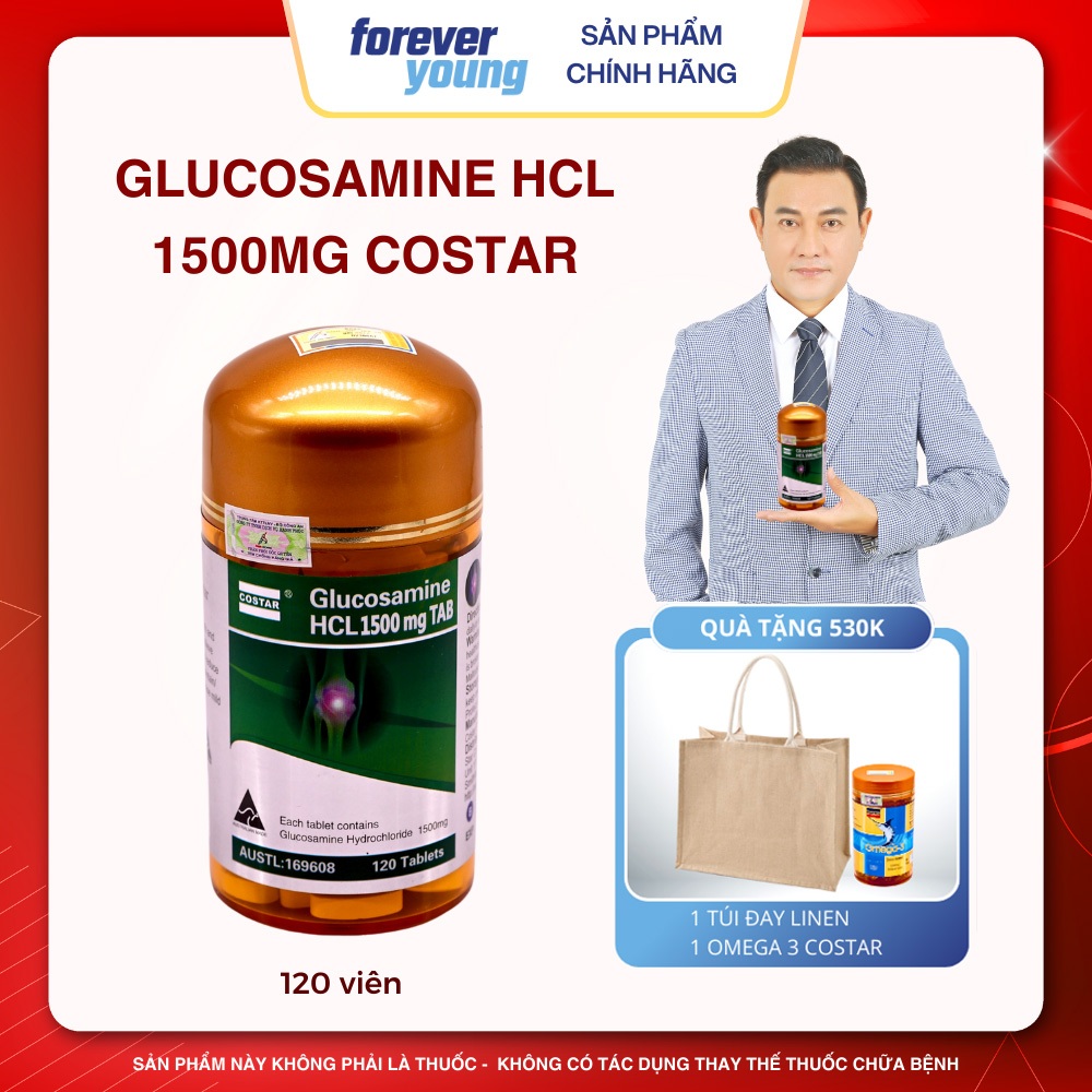 Glucosamine HCL 1500mg Costar 120 tablets, 30 tablets, Supports bones ...
