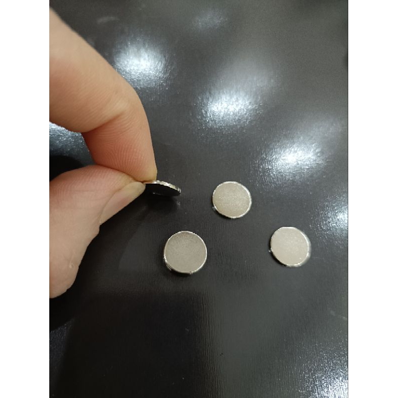 10 flat round magnets 10x1mm to make leather wallet and box lids ...