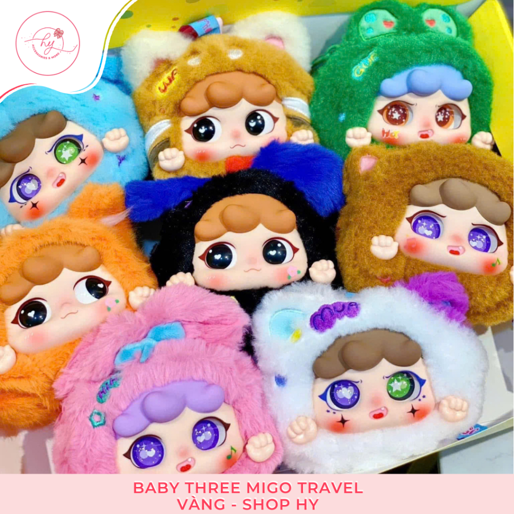 Full Blindbox Baby Three Migo Travel Yellow, Full 8 Boxes Baby Three ...