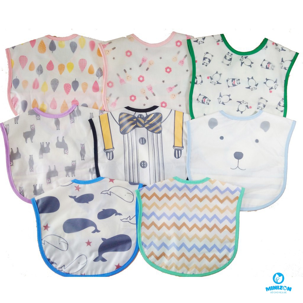 Sleeveless plastic bib with waterproof trough made in Japan | Shopee ...