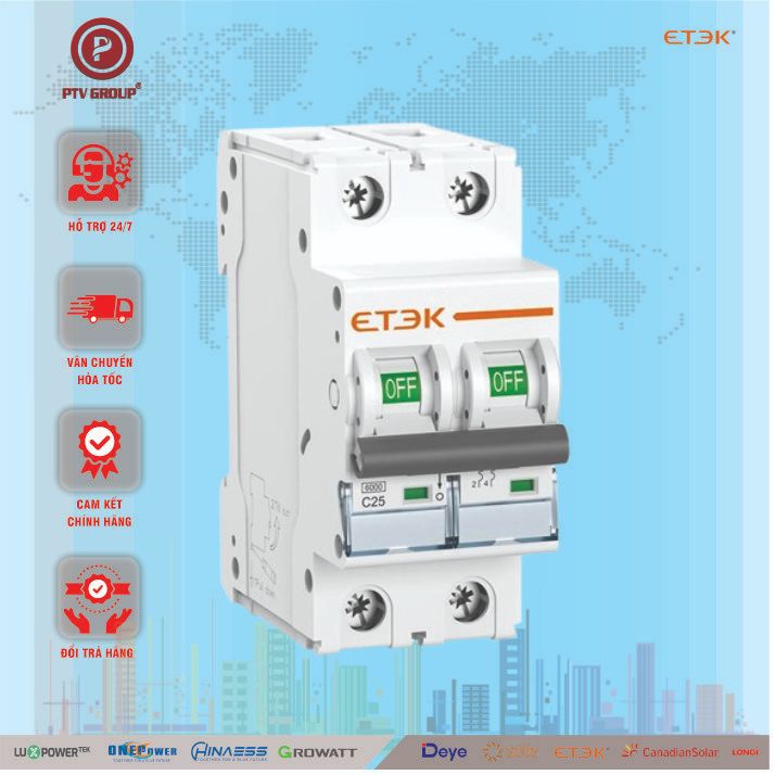 Aptomat CB AC Circuit Breaker 1 Phase 25A 32A 40A 63A 125A ETEK | Ptv GROUP | | Shopee Malaysia