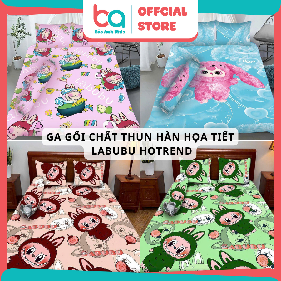 Mattress sheet set 4 Piece Korean elastic with Labubu pattern hottrend ...